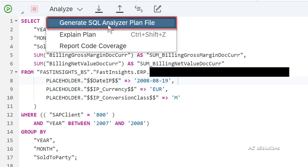 SAP Hana SQL Plan Analyzer en Visual Studio Code – @jorgeporca
